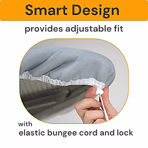 SAVUK Ironing Board Cover and Pad Standard Size Silicone Coated 4 Layers 18"x53" inch Extra Heavy Duty Thick Padding, Heat Reflective, Non Stick Scorch and Stain Resistant (Silver, 18" X 53")