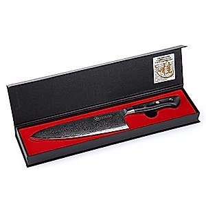 KATSURA Gyuto Chef Knife – 8.25 Inch – Ultra-Wide Blade 55mm – Japanese Premium AUS 10, 67 Layers Damascus Steel Knife