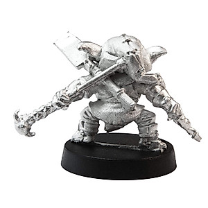 Stonehaven Miniatures Male Goblin Necromancer Miniature Figure, 22mm - 100% Pewter Metal - Includes Slotted Creator Base - for 28mm Scale Table Top War Games - Designed & Made in USA