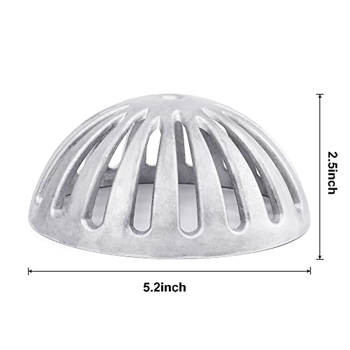 Floor Sink Strainer, Floor Drain Strainer, Heavy Duty Aluminum Dome Drain Cover, Floor Drain Cover for Restaurant, Home, Outdoor Garden, Kitchen, Bar, Buffet or Food Service, 5-1/2" W x 2-1/4"H(1PCS)