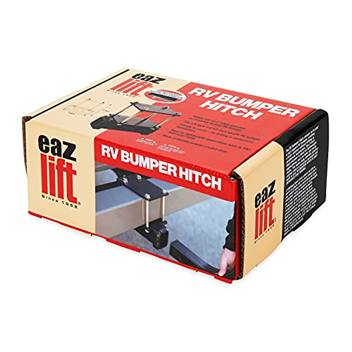 Camco 48473 Eaz Lift RV Bumper Hitch | Allows You to Mount Hitch-Mounted Accessories to Your RV Bumper | For Standard 4" Bumpers