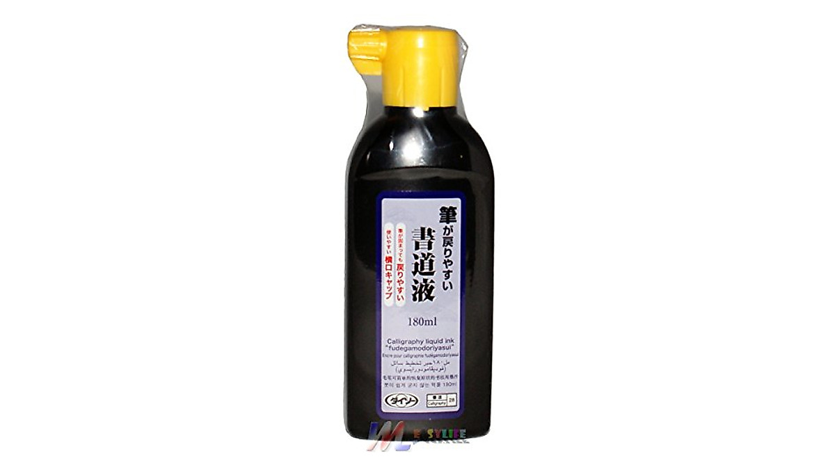 Daiso Sumi Calligraphy Ink Japan 180ml - Permanent & Low Odor