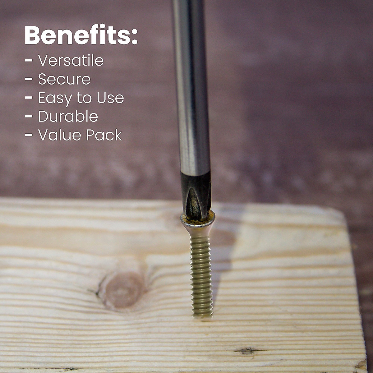 U-Turn Fasteners Wood to Metal Screws - #10-24 x 1-7/16" Reamer Tek Torx/Star Head Self-Drilling Wood to Metal Screws, Tek Screws for Attaching Wood to Metal with Wings | (Pack of 500)