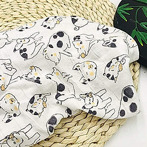 Ultra Soft Bamboo Muslin Swaddle Blankets Premium Receiving Blanket for Boys & Girls Luxurious Soft and Silky 47" x 47" Pig Blanket (Pig)