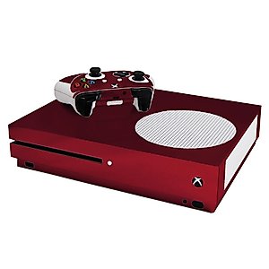 Bold Burgundy - Vinyl Decal Mod Skin Kit by System Skins - Compatible with Microsoft Xbox One Slim (XB1 Slim)