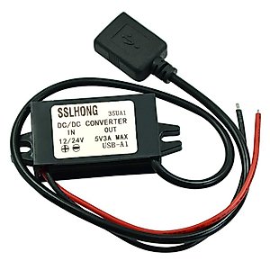 HOMREE DC DC Converter 12V/24V to 5V 3A Buck Module Standard USB Output