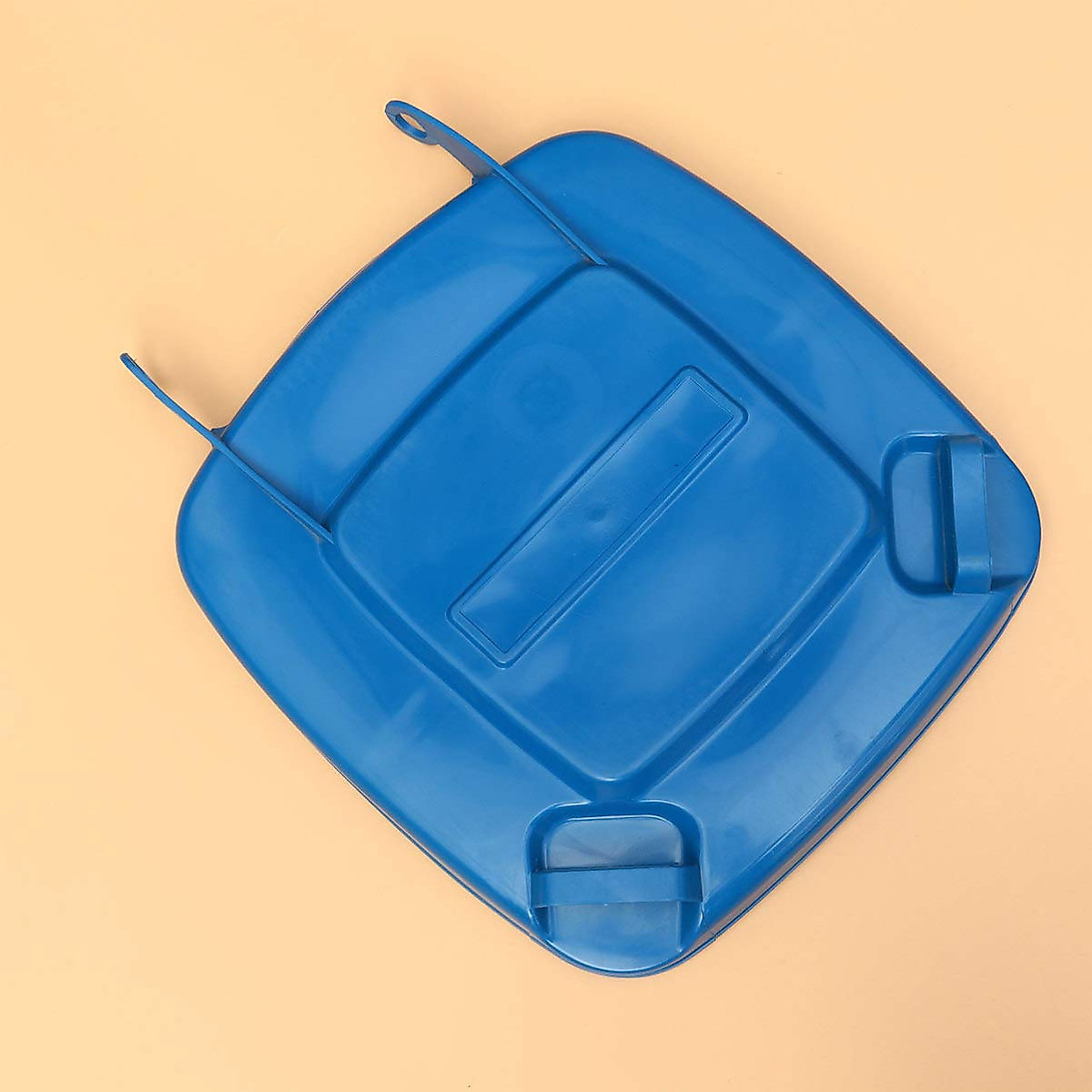 Baluue Outdoor Litter Box Square Trash Can Lid- Large Waste Bin Lid, Plastic Dustbin Lid Accessories for Outdoor Garden Replacement (Blue, 50L) Outdoor Trashcan