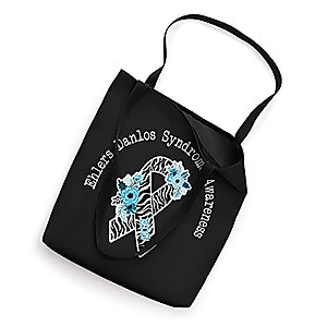 Ehlers Danlos Syndrome Awareness EDS Zibra Ribbon Rainbow Tote Bag