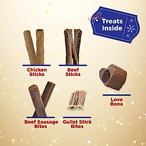 Best Bully Sticks 2024 Dog Advent Calendar with Dog Treats - 24 Days of Joy - All-Natural Chicken & Beef Treats & Chews - Healthy Dog Treats in Holiday Dog Gift Box for Pets