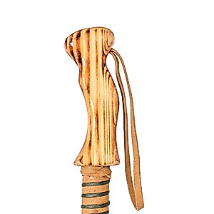 FOREST PILOT 3-pc Detachable Hardwood Walking Stick Pine Handle with Compass (Nature Color, 55 Inches, 1 Piece)