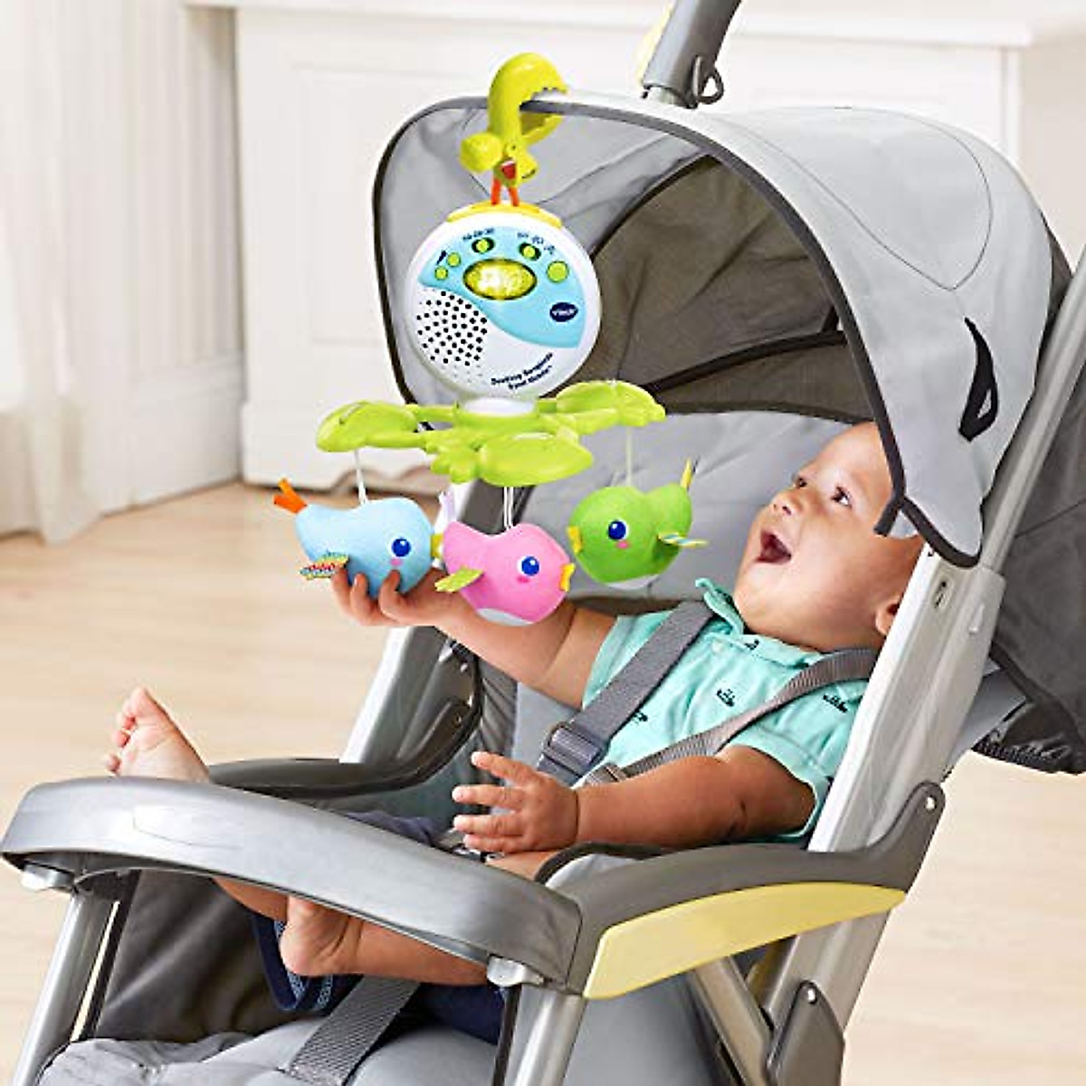 VTech Soothing Songbirds Travel Mobile, White