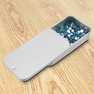 SEHOI 30 Pack Silver Metal Tin Containers, Rectangular Storage Box with Slide Lids, 0.43x2.36x1.34 inches, 0.5 oz Mini Tins for Crafts, Jewelry, Candles Storage Kit