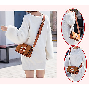 Myosotis510 Retro Women's Cross Body Clutch Genuine Leather Messenger Flap Bag