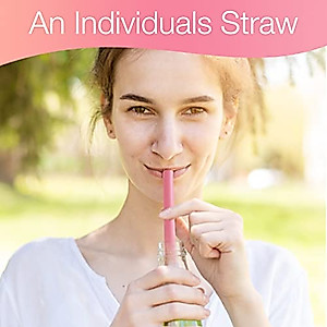 Semperfi Reusable Straws Set of 6 Silicone Straws No Cleaning Brush Needed Soft Straight with 6 Colourful Keychain Silicone Cases Portable Bendable Openable Straws Biodegradable Packaging