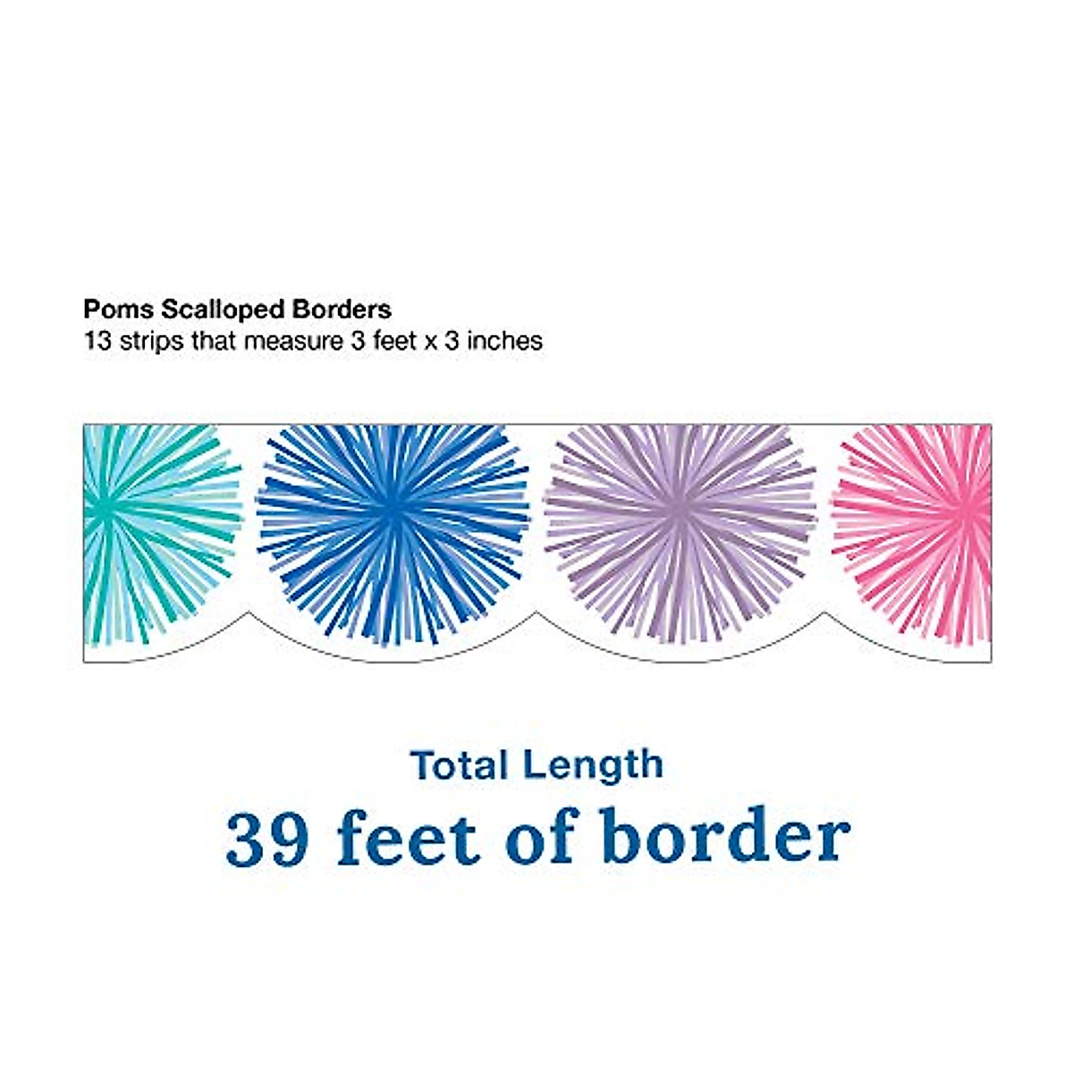 Schoolgirl Style Hello Sunshine Pom Rainbow Bulletin Board Borders, 39 ...