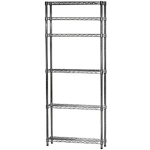Shelving Inc. 8" d x 48" w x 84" h Chrome Wire Shelving with 6 Tier Shelves, Weight Capacity 800lbs Per Shelf