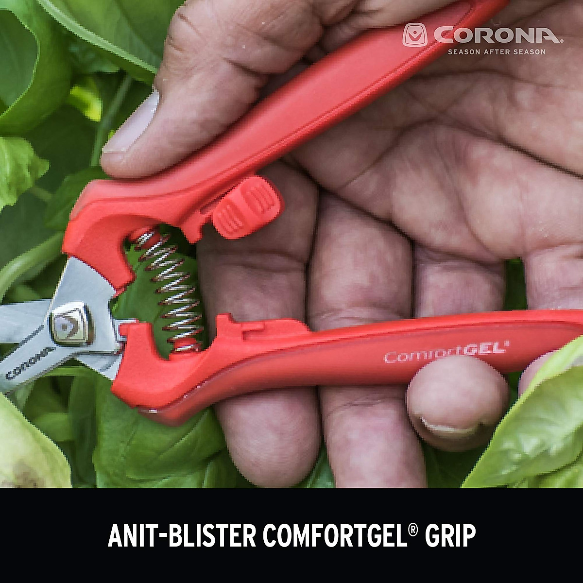 Corona FS 3214D ComfortGEL Leaf & Stem Micro Snips, Pack of 1, Orange