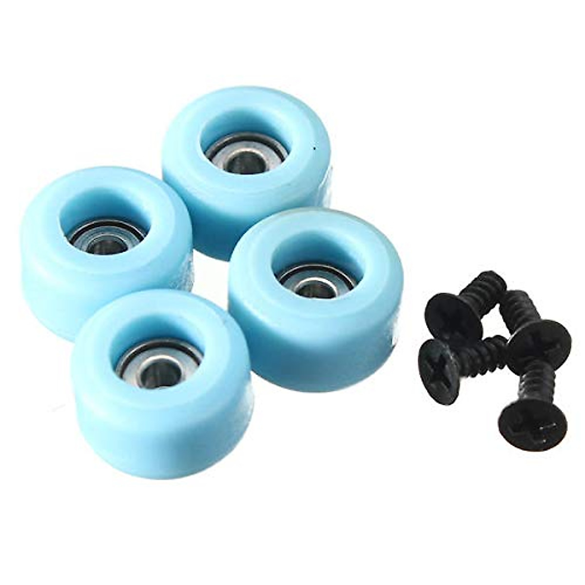 By CHILUVU - 4pcs Fingerboard Urethane Bearing Wheels Set For Wooden Fingerboard - Mechanical Parts