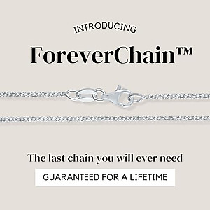 KISPER Silver Diamond Cut Cable Link Chain Necklace – Thin, Dainty, 925 Sterling Silver Jewelry for Women & Men with Lobster Clasp – Made in Italy, 20"