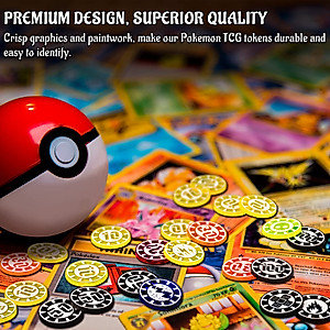 CZYY Damage and Status Counters Set of 24 Acrylic Effect Tokens Combatible with TCG