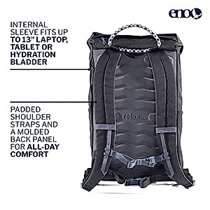 ENO, Roan Classic Pack - 20L Outdoor Backpack for Men and Women - for Hiking, Camping, Backpacking, Beach, and Festivals - Black
