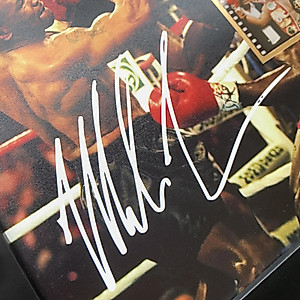 sufenvera Signed Mike Tyson Boxing Fan Photo Gifts 10x8 Inch,Mike Tyson Memorabilia Film Picture Framed Poster Decor