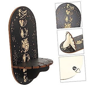 Amosfun 10 pcs Hanging Display Rustic Room Decoration Supplies Living Essential Style Shelves Organizer Crystals Crystal Phrase Oil Wooden Gems Floating Bed Mounted Phase Holder Stand