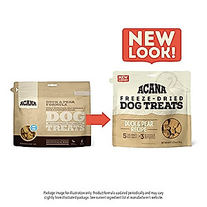 ACANA Singles Freeze Dried Dog Treats, Limited Ingredient Grain Free Duck & Pear Recipe, 3.25oz