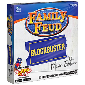 Spin Master Family Feud Blockbuster Edition, Movie Trivia Survey Showdown Board Game for Ages 12 & up