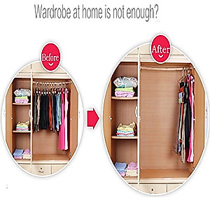 Da Jia Sturdy S-Type Multi-Purpose Aluminum Pants Hangers Closet Space Saving Hangers Storage Rack for Pants Scarf Tie Towel (Golden)