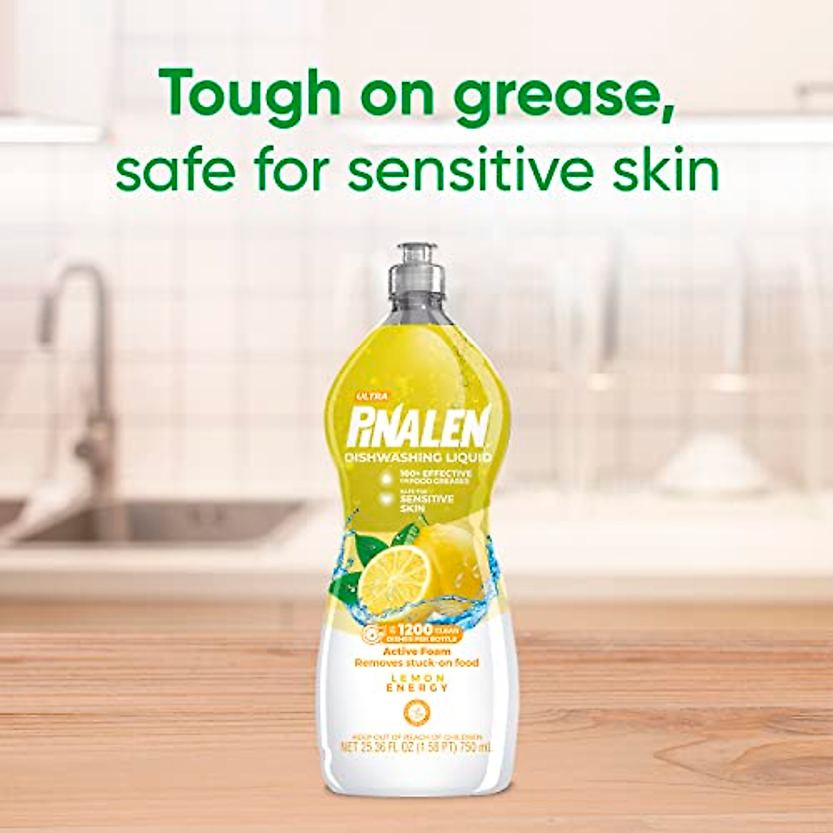 PINALEN Dishwashing Liquid Lemon Energy, 25.3 fl. oz., 1.78 pounds (2412)