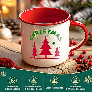 EPRCUT Permanent Vinyl for Cricut, 24ft Adhesive Vinyl Bundle for DIY Christmas Decorations Outdoor, Birthday, Wedding Party, Festival, 24 Counts Cricut Vinyl 12"x12" Sheets, Wall Stickers, Car Decals