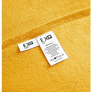 EXQ Home Fleece Blanket Twin Size Yellow Throw Blanket for Couch or Bed - Microfiber Fuzzy Flannel Blanket for Adults