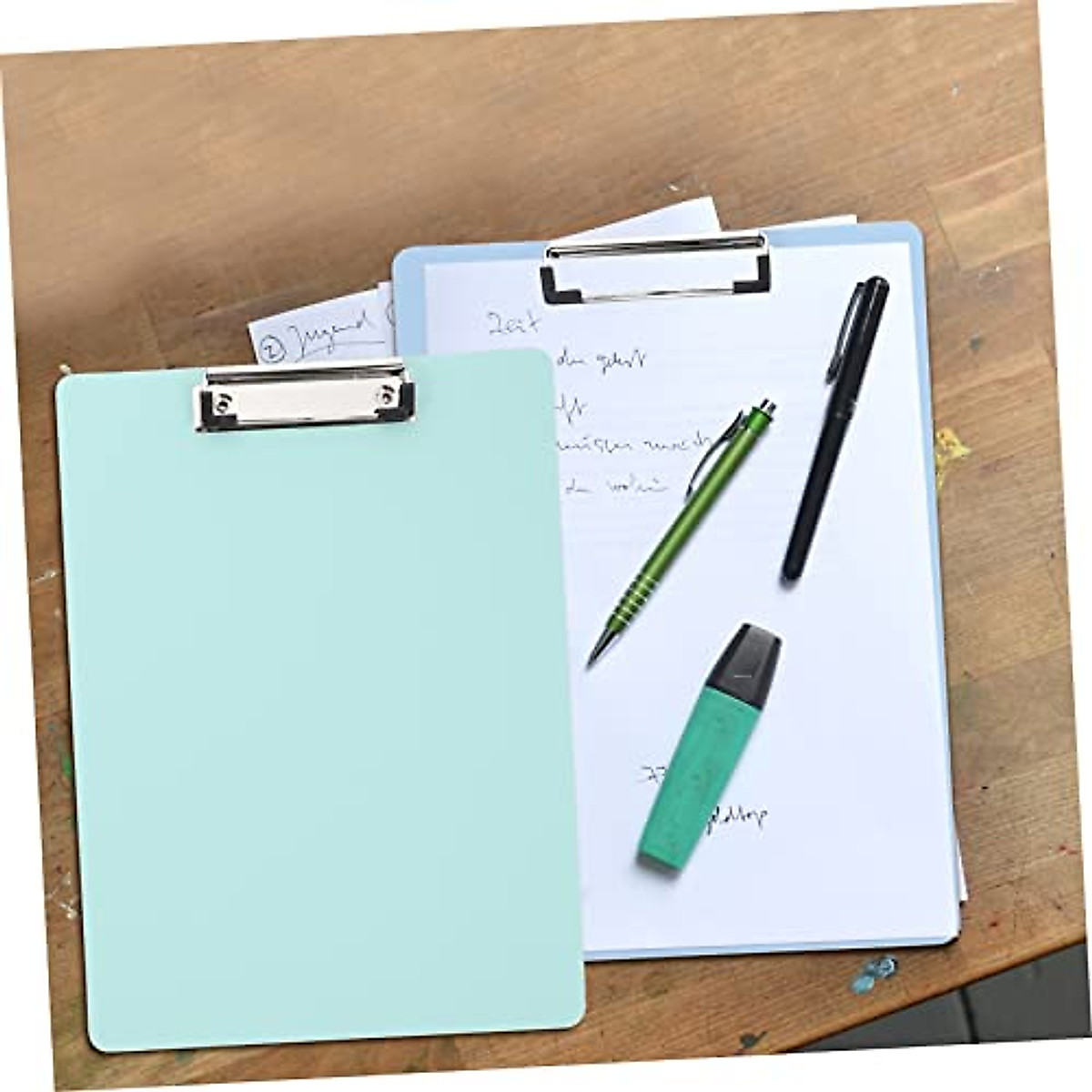 IMIKEYA 2Pcs a4 Folder Board Plastic folders Paper Folder Office Supplies folders Hospital clipboard a4 clipboard hardback Clip Boards Metal Office Document Clip exam Paper Clips Thin