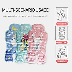 Baby Gel Car Seat Cooler Pad, Children Stroller Ice Seat Liners Cooler Mat,Summer Breathable Multifunctional Baby Cushion Suitable for Baby Dining Chair,Child Safety Seat （Green）