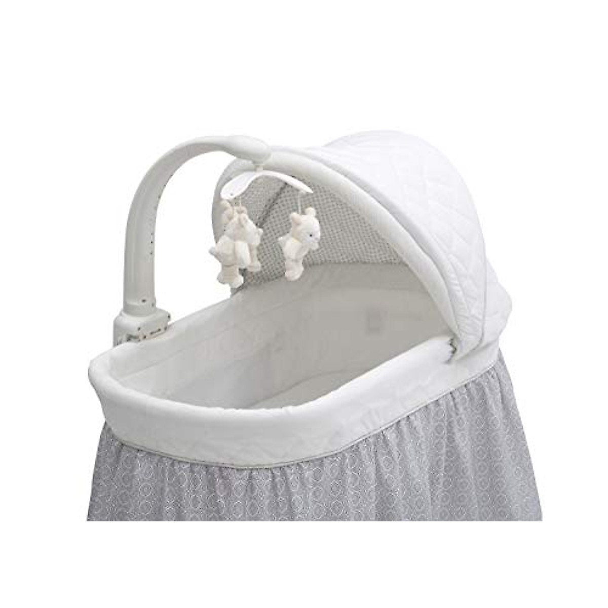 Delta Children Smooth Glide Bassinet, Silver Linings
