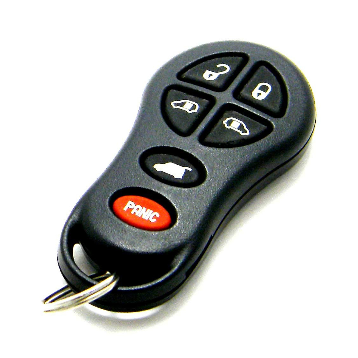 Replacement Case Compatible With Chrysler & Dodge 6-Button Key Fob Remote (FCC ID: GQ43VT18T, P/N: 04686797)