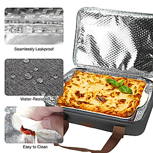 Vuudh Expandable Casserole Carrier Bag - Double Decker Food Bag, Insulated Casserole Carrier for Hot or Cold Food, Lasagna Holder Tote for Picnics,Beaches,Traveling or Gifts