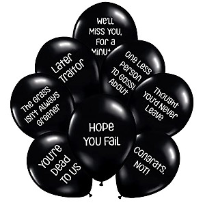 Funny Going Away Party Decorations | Fun Decoration for Men or Women Farewell, Happy Retirement, or Good Bye Party | Safe to Gift Coworker or Boss at Work | 8 Pack with Different Phrases (8 Pack)