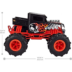 Hot Wheels RC Monster Trucks Bone Shaker in 1:15 Scale, Remote-Control Toy Truck with Terrain Action Tires