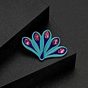 Cute Peacock Ladybug Big Pin Metal Blue Enamel Gem Brooches Girl Costume Cartoon Punk Jewelry Lapel Pin