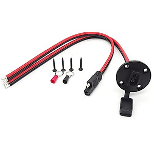 15.8inch 10AWG Power Socket Sidewall Port + 15.8inch 10AWG SAE Extension Cable