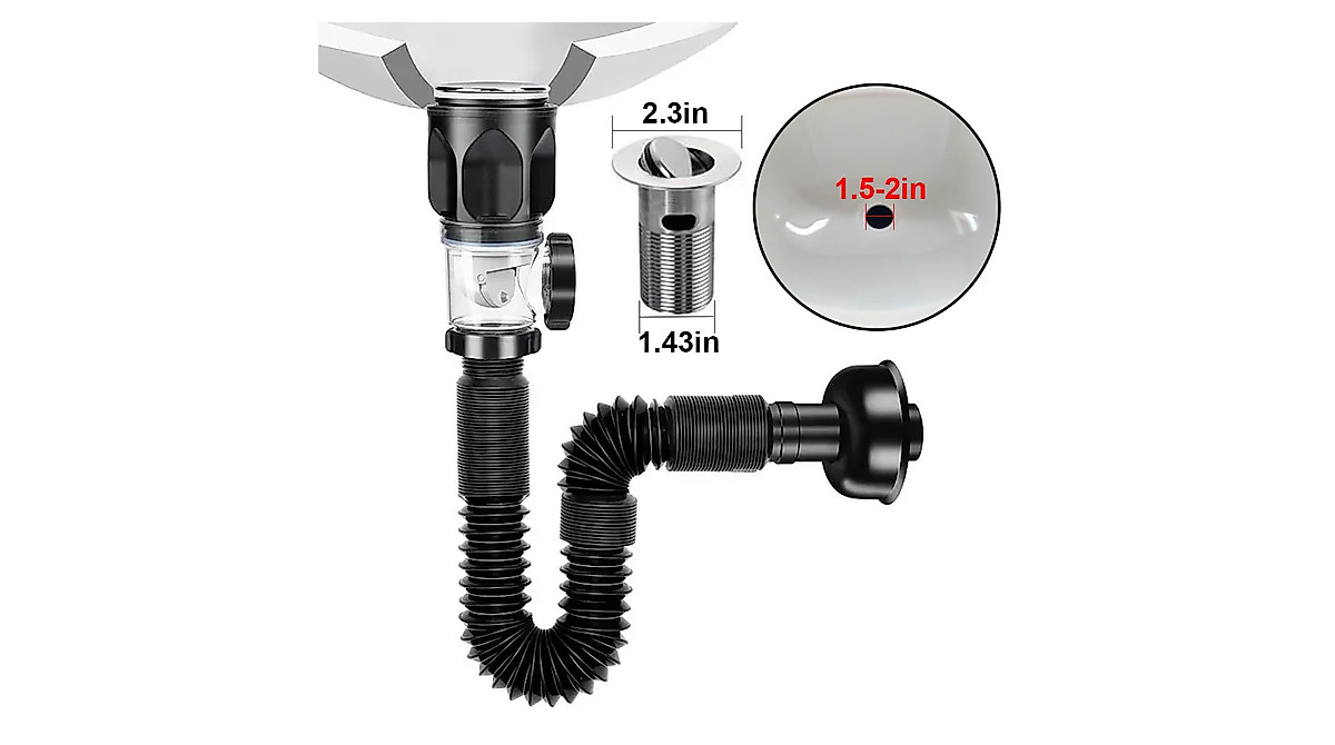 Flexible Sink Drain Kit for Odor-Free Bathrooms