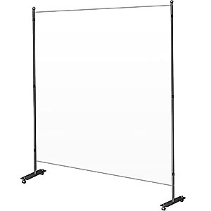 VEVOR Room Divider 6ft, Partition Room Dividers 71"x72", Room Divider Wall 1-Panel, Room Dividers, Folding Room Dividers, Partition Room Dividers, Folding Privacy Screens (White) for School, Office