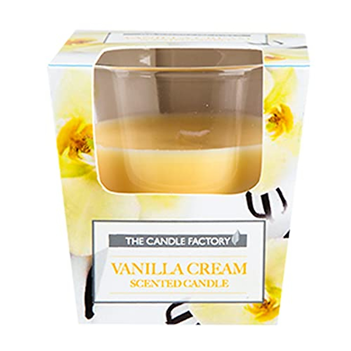 Immerse Creations (4-Pack) Vanilla Scented Candle Set in Glass Cup Jar | Refreshing, Relaxing Candles Pack, Cream, 3 Oz x 4, GLASS4