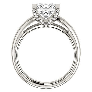 Mois 2 CT Princess Cut Colorless Moissanite Engagement Ring Wedding/Bridal Rings, Diamond Rings, Anniversary Solitaire Halo Accented Promise Vintage Antique Gold Silver Rings Perfact for Gift (6)