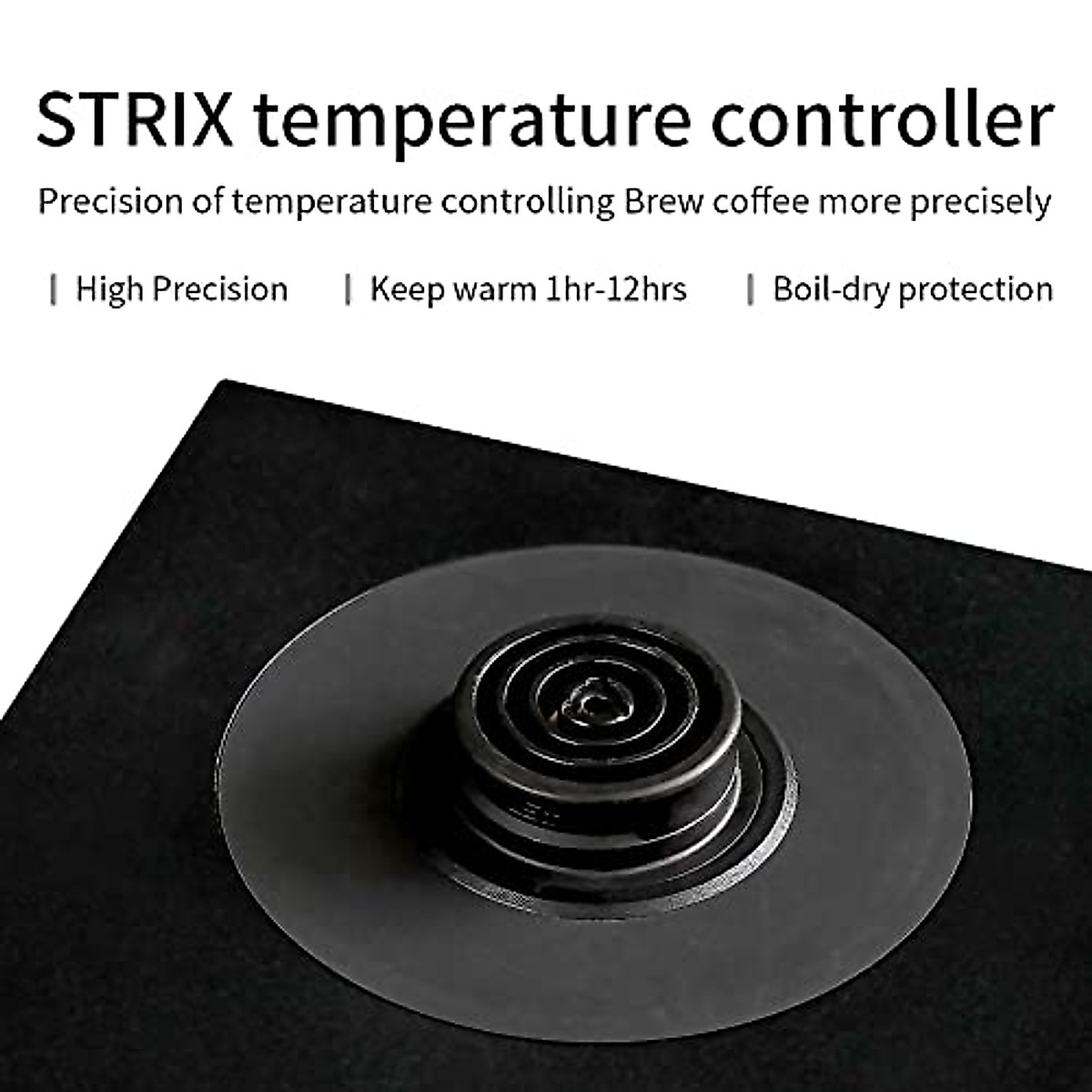 TIMEMORE Electric Gooseneck Kettle, Pour Over Coffee Kettle, Electric Kettle with Temperature Control for Coffee & Tea, 0.8L, Stainless Steel, Matte Black Fish Smart Kettle, 1350w