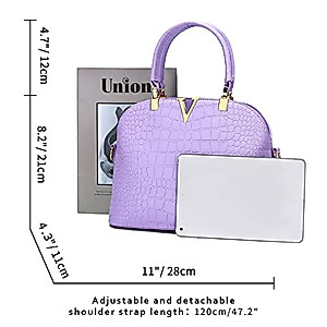 JHVYF Lovely Crossbody Bags Tote Satchel Purse for Girls Feminine Lavender