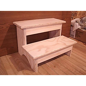 Handmade grownup step stool 12" high 2 step step stool wooden step stool step stool