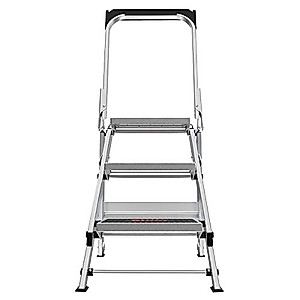 Little Giant Ladders, Safety Step, 3-Step, 3 Foot, Step Stool, Aluminum, Type 1A, 300 lbs Weight Rating, (10310BA)